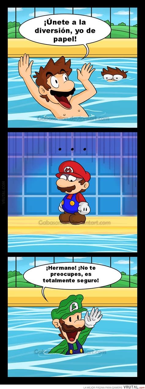 Vrutal ¿luigi Rojo Te Suena Lo Que Es El Papel Mojado Mario Funny