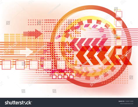 Red Abstract Technology Background Business Development Stock Vector