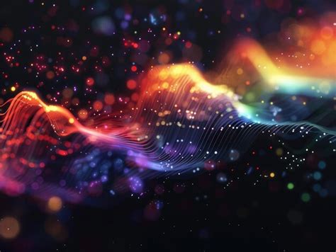 Abstract Spectral Frequencies In Space Premium Ai Generated Image