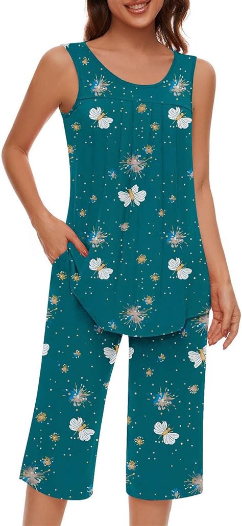 Capri Sets For Women 2 Piece Outfits Vacation Beach Lounge Wear Summer