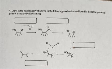 Solved 6 Draw In The Missing Curved Arrows In The Following Chegg Com