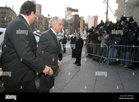 Former Financier Bernard Madoff Center Arrives At Federal Court In