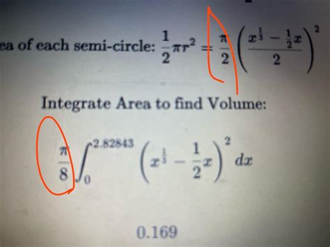 Ap Calculus Integration With Cross Sections How Did The Constant Out