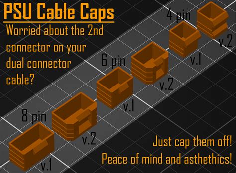 Pc Psu Cable Cap For Cpu Epspci E Connectors By Kageve Download Free