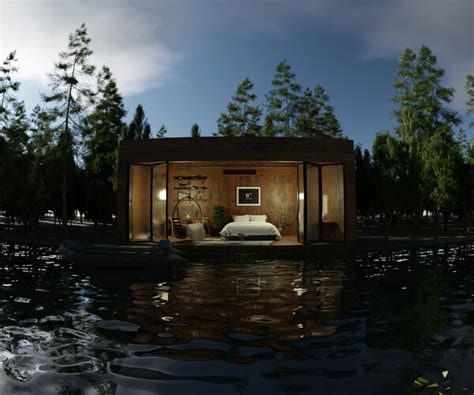 Artstation Tiny House Scene Furniture Included 3d Blender File
