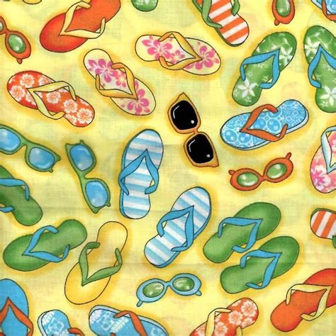 Flip Flops Fabric Etsy