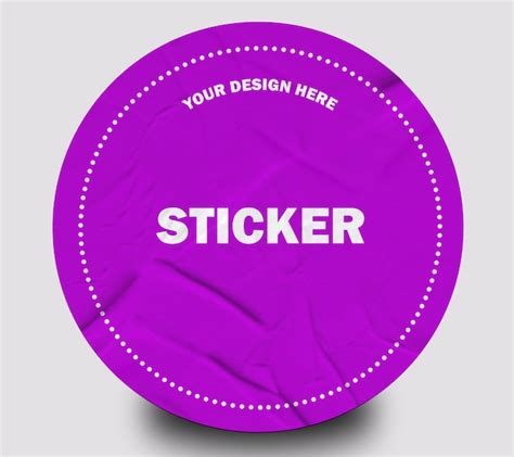 Premium Psd Sticker Mockup Design Psd Template