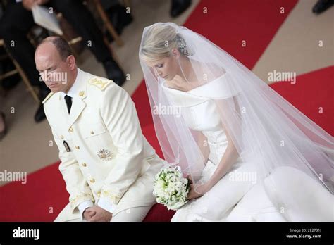 Prince Albert Ii Of Monaco And His Wife Princess Charlene Pictured