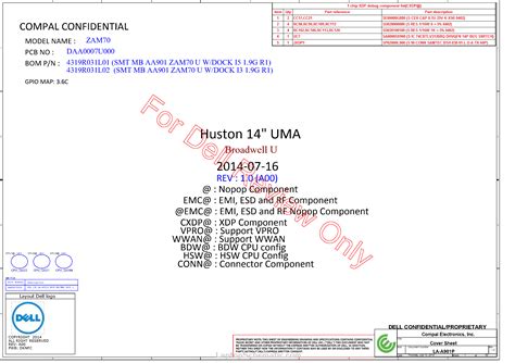 Dell Latitude E5450 Schematic Boardview LA A901P ZAM70 Laptop Schematic