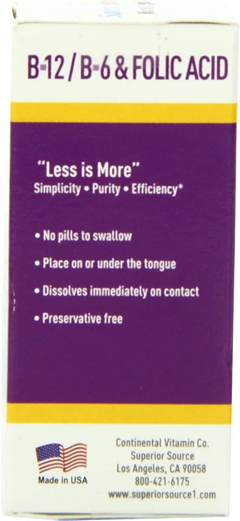 Superior Source B12 B6 And Folic Acid Multivitamin 1000mcg2mg800mcg