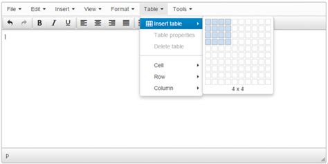 Working With Tables Terminalfour T4 Tutorial Saint Marys University