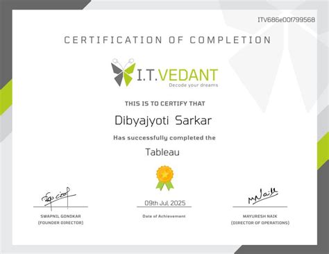 Tableau Datavisualization Analytics Certification Itvedant
