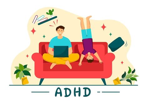 Premium Vector Adhd Or Attention Deficit Hyperactivity Disorder