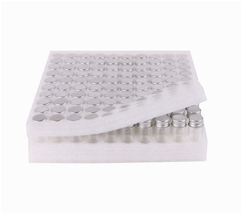 Maxmau 100 Tiny Glass Bottles Clear Small Vials 15ml Empty Mini Jars With Aluminum Screw Top