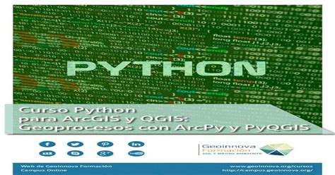 Curso Python Para Arcgis Y Qgis Geoprocesos Con Arcpy Y · Web
