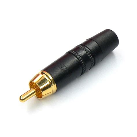 NYS373-0 | NEUTRIK/REAN Konektor RCA(Cinch) M na kabel, černý| 60600