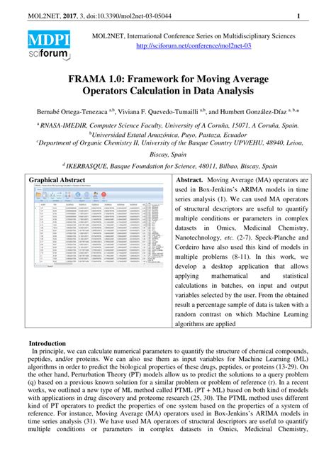 Pdf Frama Framework For Moving Average Calculation In Operators