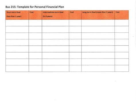 Solved Use The Template Below To Complete Some Short Term