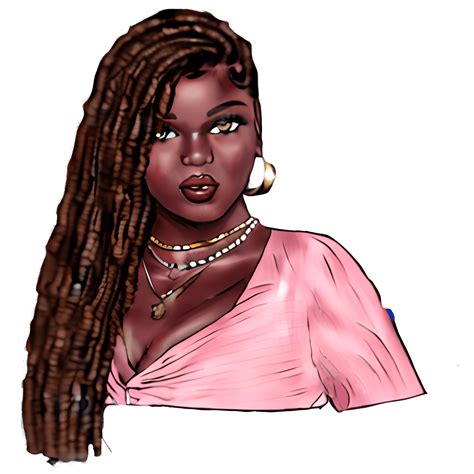 Plus Size Black Woman Clip Art For Sublimation Designs · Creative Fabrica