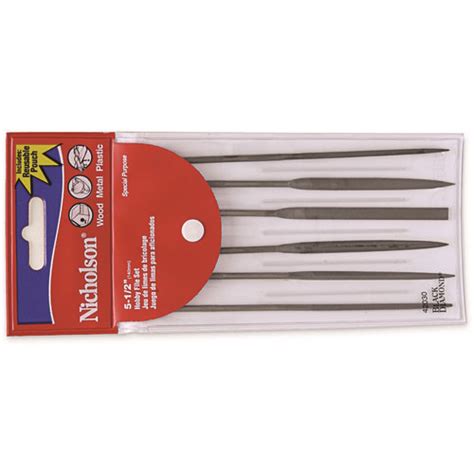 6 Pcs Assorted Miniature File Set Id Fr5042030