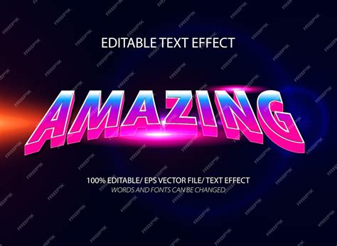 Premium Vector Amazing 3d Editable Text Effect Template