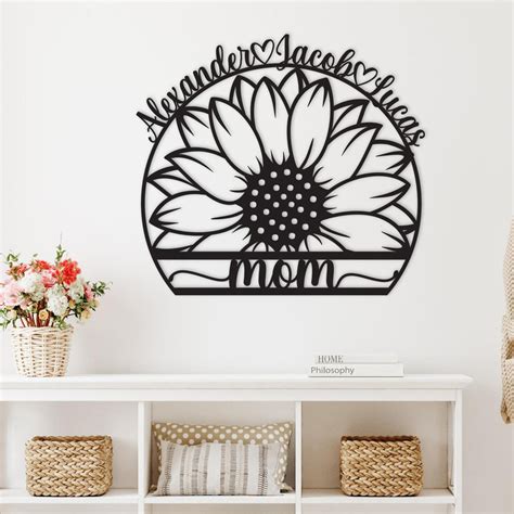 Custom Sunflower Metal Sign Monograms Garden Art And Home Decor Kands