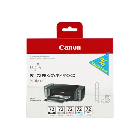 Multipack De Cartouches D Encre Canon PGI PBK GY PM PC CO