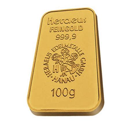 100 грама златно кюлче Heraeus, 24 карата - eMAG.bg