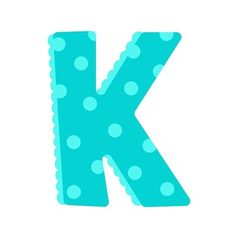 Premium Vector The Letter K Symbol From The Cute Alphabet Isolated