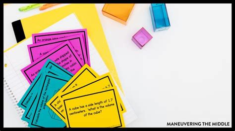 10 Ways To Use Task Cards In Your Math Classroom Math Classroom Task Cards Task