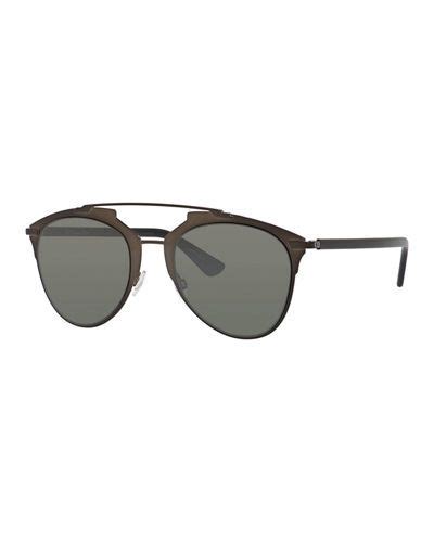 Dior Reflected Two Tone Aviator Sunglasses Black Modesens