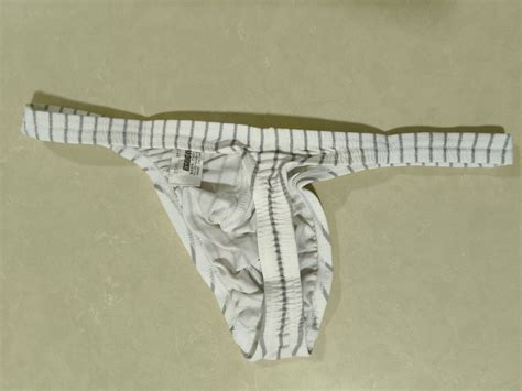 EGDE Whit Stripe STP Super Low Rise T Back 3501 Men S Fashion Bottoms