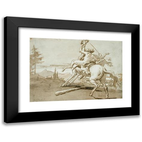 Giovanni Domenico Tiepolo 18x14 Black Modern Framed Museum Art Print