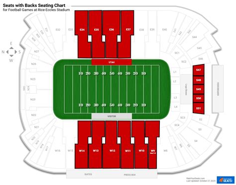 Rice Eccles Stadium Virtual Seating Chart Pe