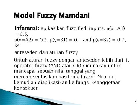 Model Fuzzy Mamdani Model Fuzzy Mamdani Contoh Persoalan