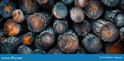 Halved Pine Log Pile Stock Photo Image Of Sectioned 312999854