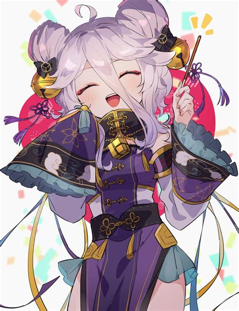 Henya The Genius Vshojo 1girl Ahoge Bell Black Bow Bow Breasts