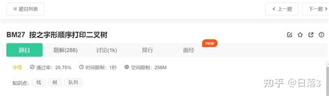 经典算法题目每日一练 第二十六天 按之字形顺序打印二叉树 知乎