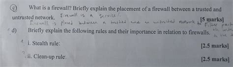 Solved What Is A Firewall Briefly Explain The P Solutioninn