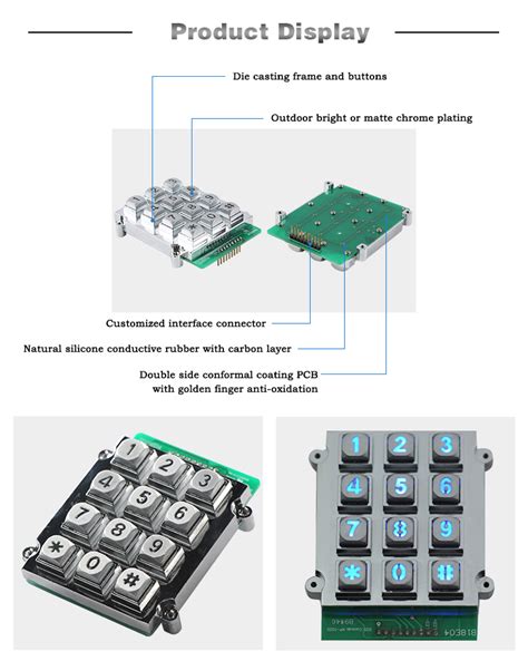 Keys Numeric Keypad Intercom Keypad Access Control System Keypad Intercom Keypad Access
