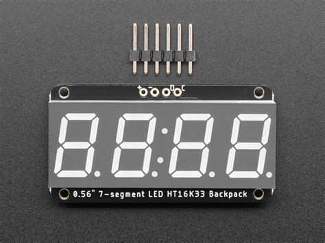 Assembled Adafruit 056 4 Digit 7 Segment Display W I2c Backpack Qt — Robot Italy