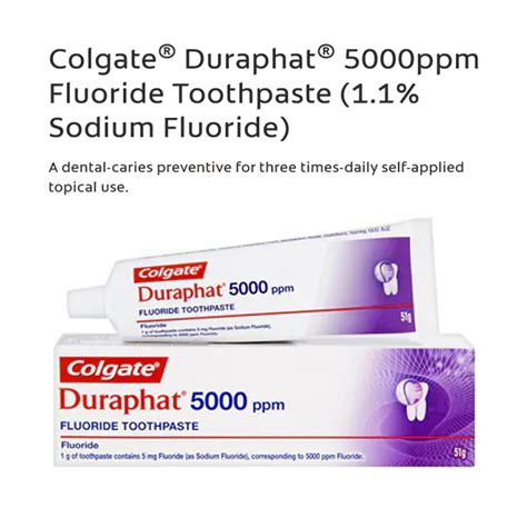 Colgate Duraphat 5000 Ppm Fluoride Toothpaste 51gr Fluor Teeth Prevention Dental Caries