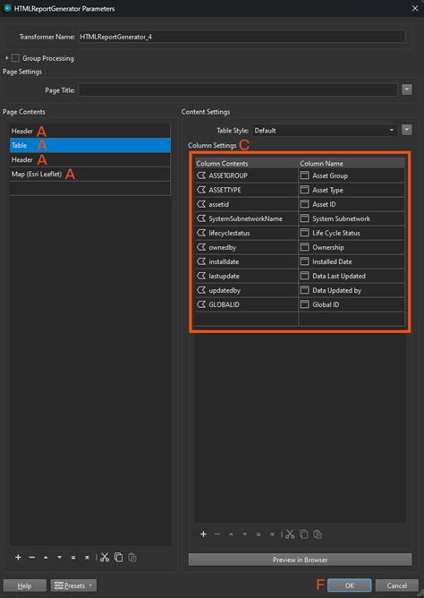 ArcGIS Utility Network Data Generating HTML Report FME Support Center