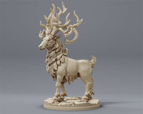 Demon Stag 3d Printed Miniature Model For Dnd And Etsy