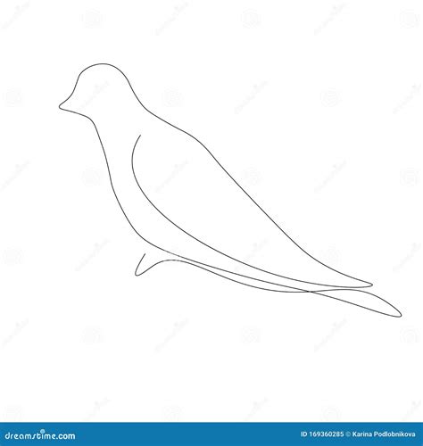 Bird Continuous Line Drawing Vector Illustration Minimalist Design Good