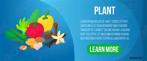 Plant Concept Banner Isometric Style Stock Vector 5733742 Crushpixel