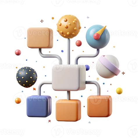 Elegant Traditional Flowchart With Connections Isolated For Process Integration Exclusive