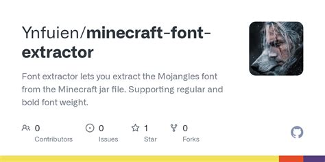 Github Ynfuienminecraft Font Extractor Font Extractor Lets You