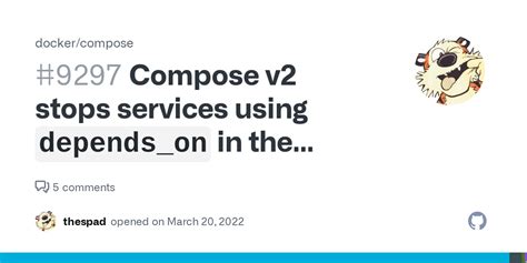 Compose V2 Stops Services Using `dependson` In The Wrong Order · Issue 9297 · Dockercompose