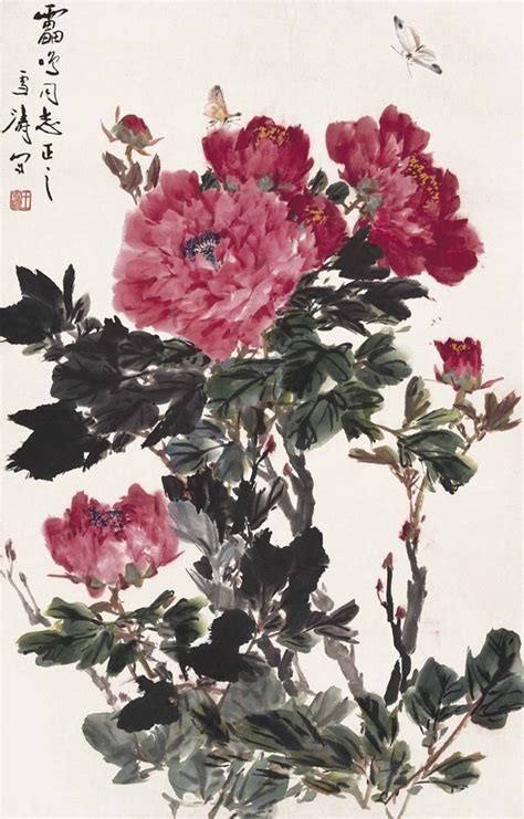 王雪涛国画牡丹欣赏 名人字画网